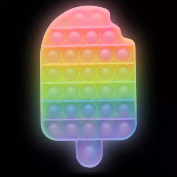 Toys | Fidget Bubble Pop Toy Rainbow Popsicle Glow In The Dark | Poshmark